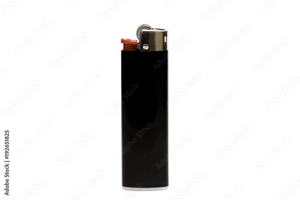 Black lighter isolated on white background, with clipping path. Design ...