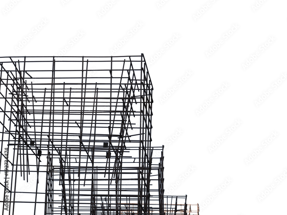Reinforcement structure. Structure of building under construction ...