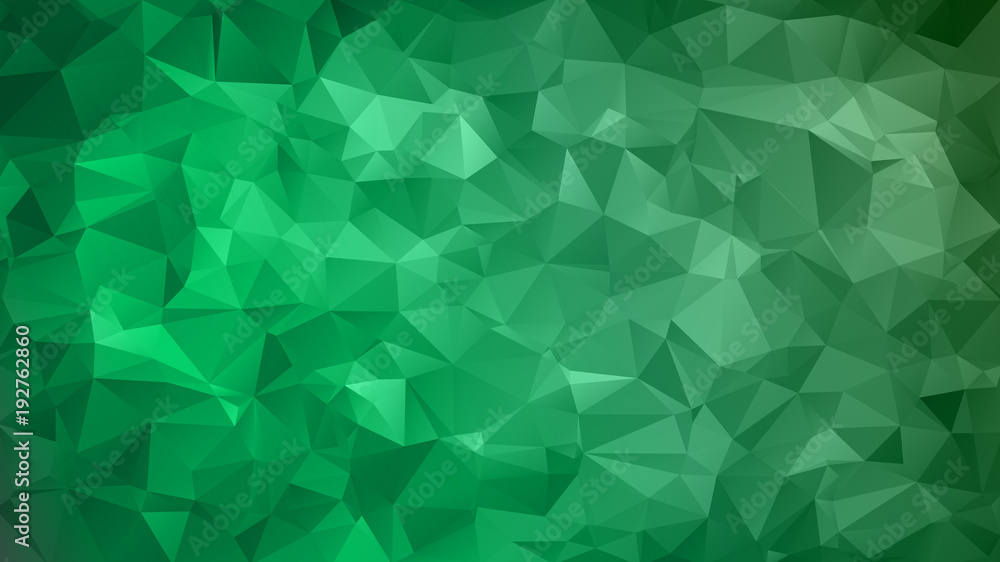 Abstract low poly background of triangles in Green, black colors ...