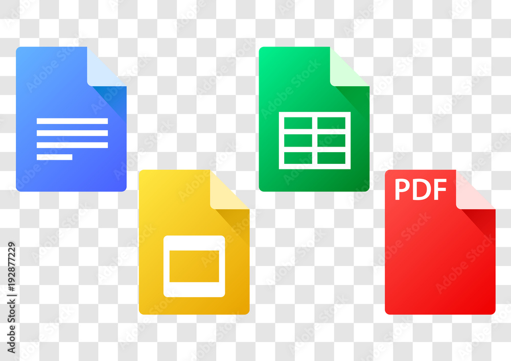 type of format files icon. doc docx xls xlsx ppt pptx format digital file Stock Vector | Adobe Stock