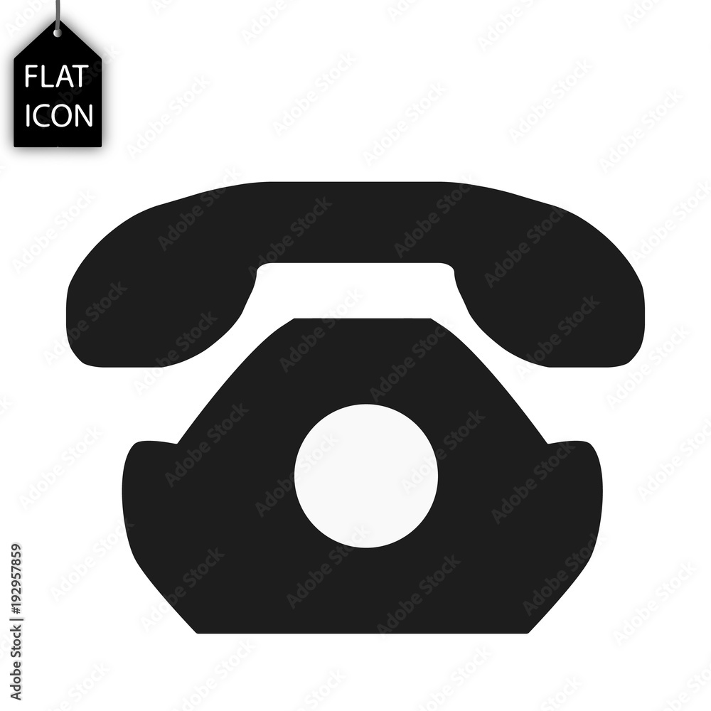 Retro phone icon. Old telephone sign. Linear icons on white background ...