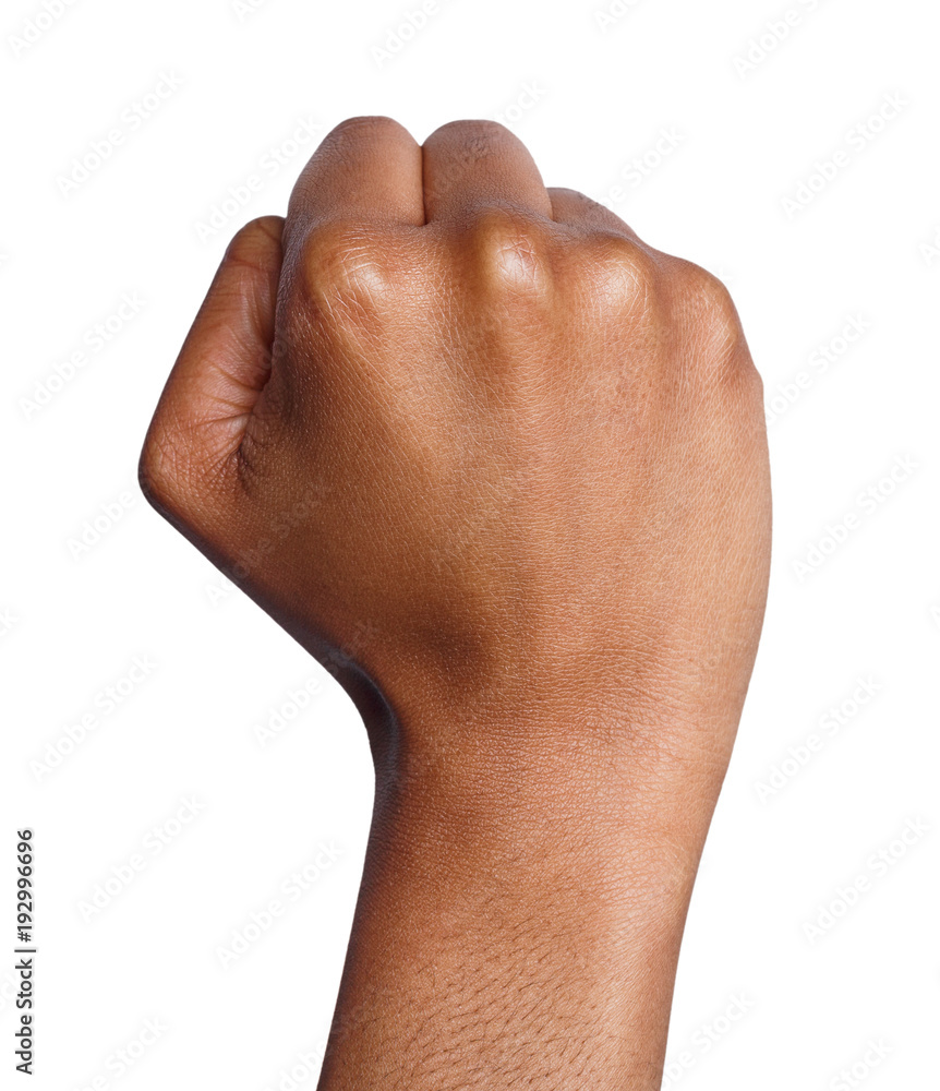 Hand gesture, woman clenched fist, ready to punch Stock Photo | Adobe Stock
