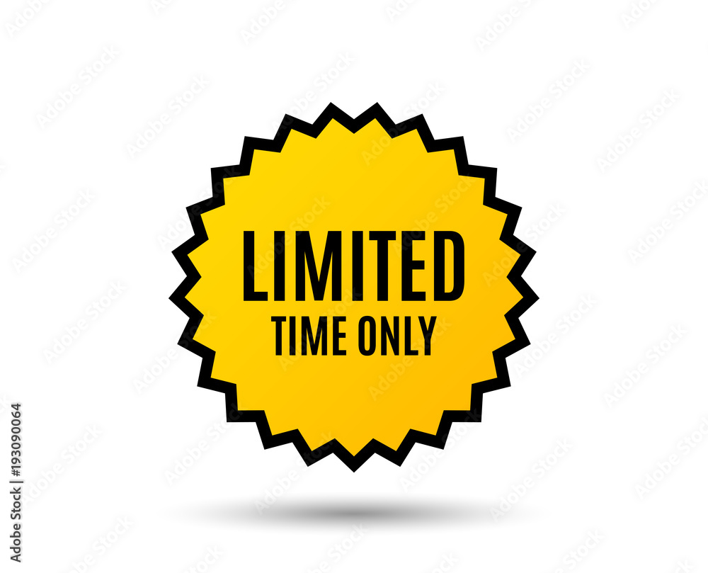Limited time symbol. Special offer sign. Sale. Star button. Graphic ...