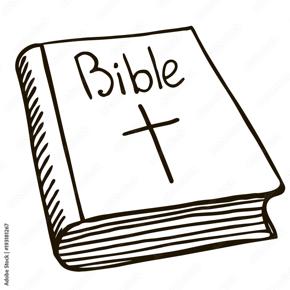 Bible drawing vector illustration sketch Stock Vector | Adobe Stock