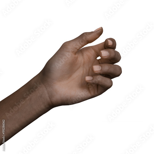 African american black hand gesture isolated on white background - Buy ...
