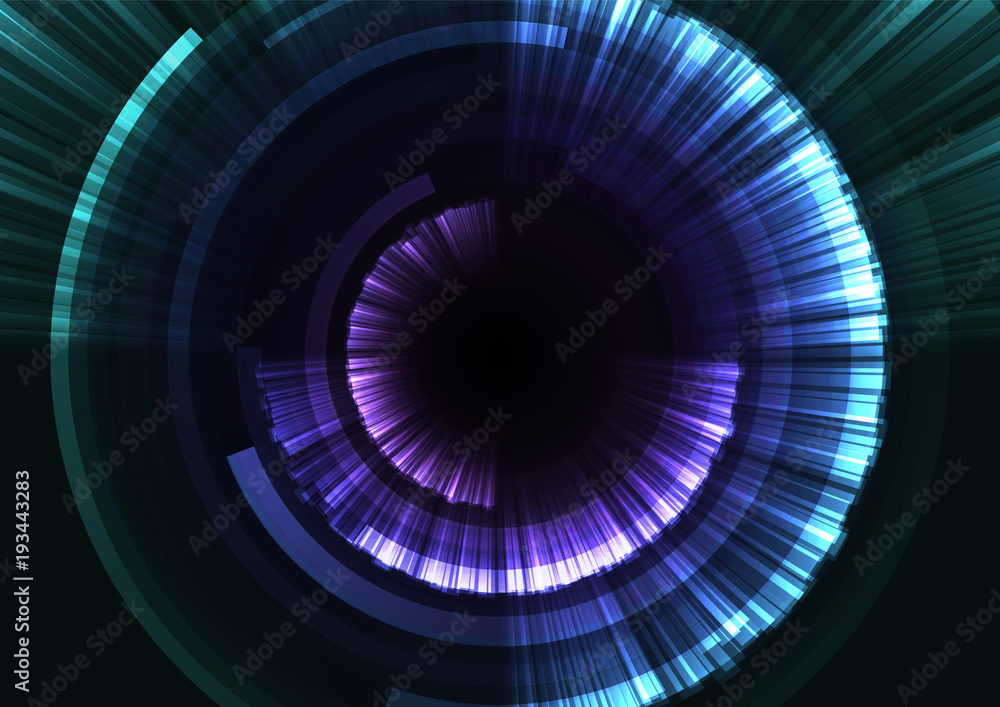 blue abstract curve shell template, radar digital overlap layer line ...