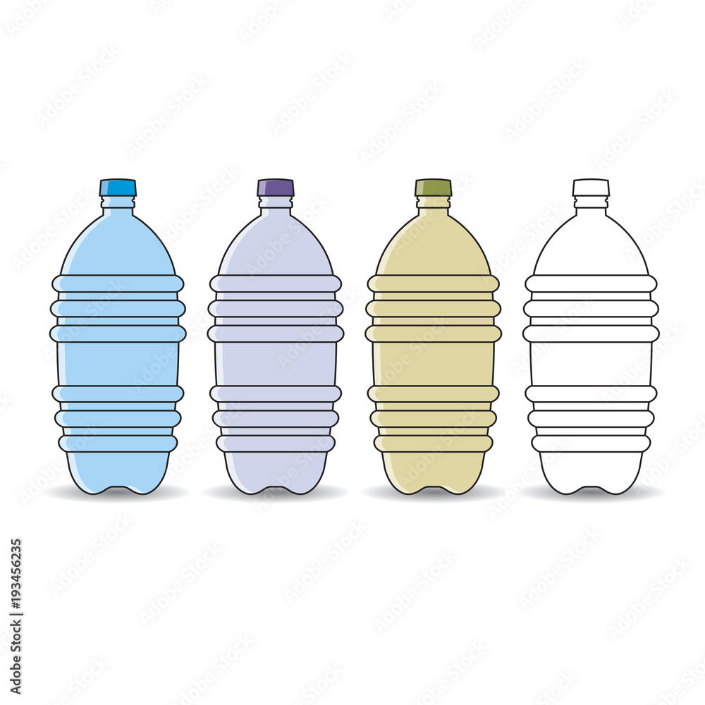 empty water bottle vector cartoon Stock Vector | Adobe Stock