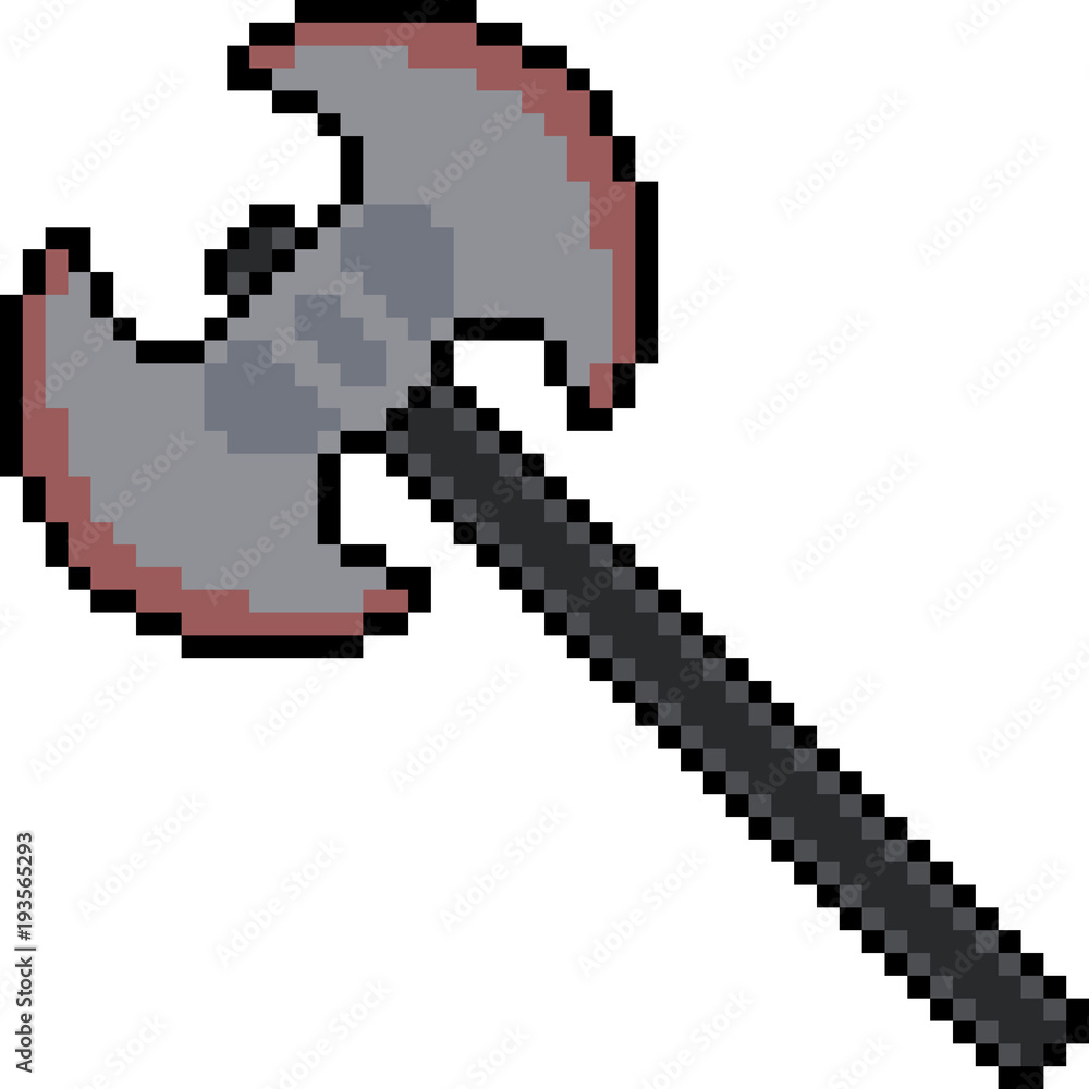 Vetor vector pixel art axe do Stock | Adobe Stock