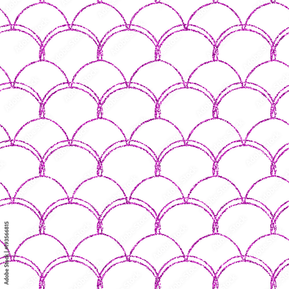 Glitter mermaid tail seamless pattern. Fish scale texture. Tillable ...