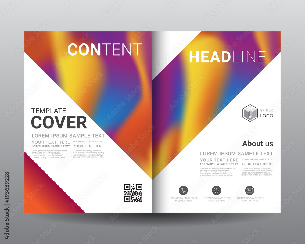 Business Bi-fold brochure templates, Fold leaflet, Flyer, Magazine ...