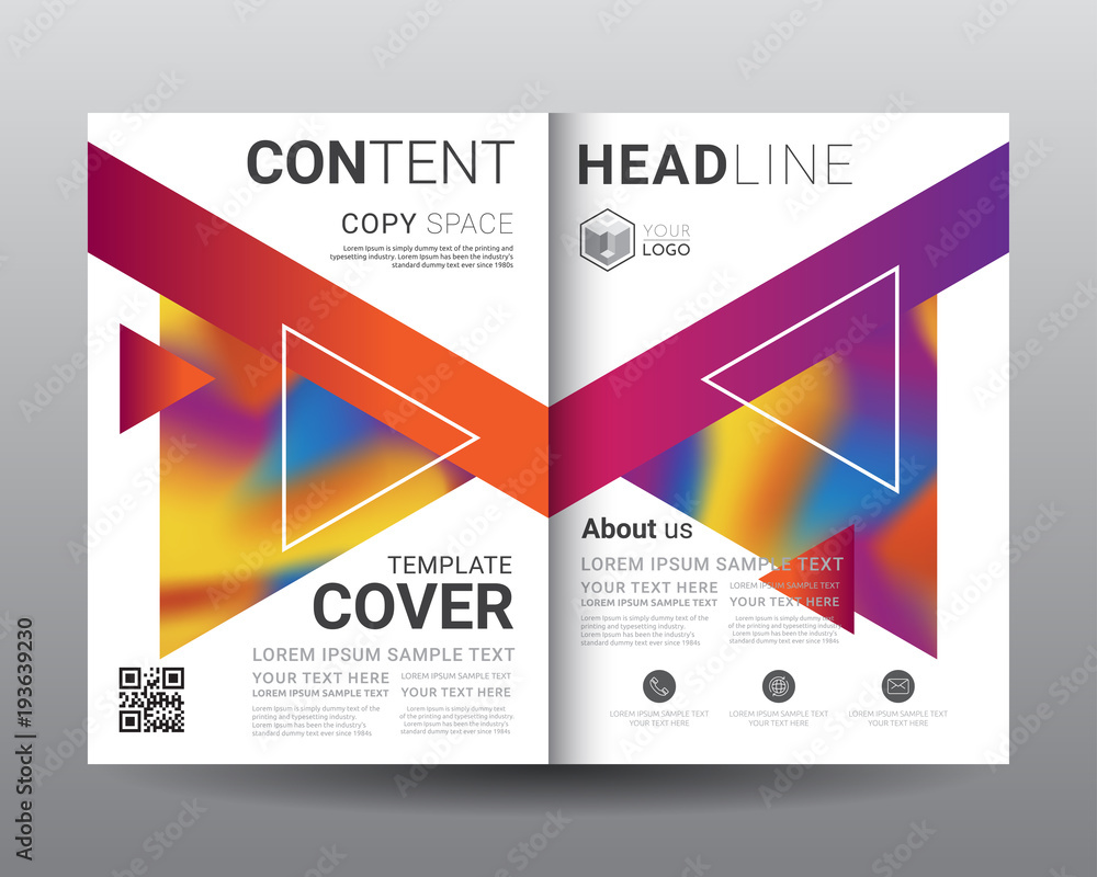 Business Bi-fold brochure templates, Fold leaflet, Flyer, Magazine ...