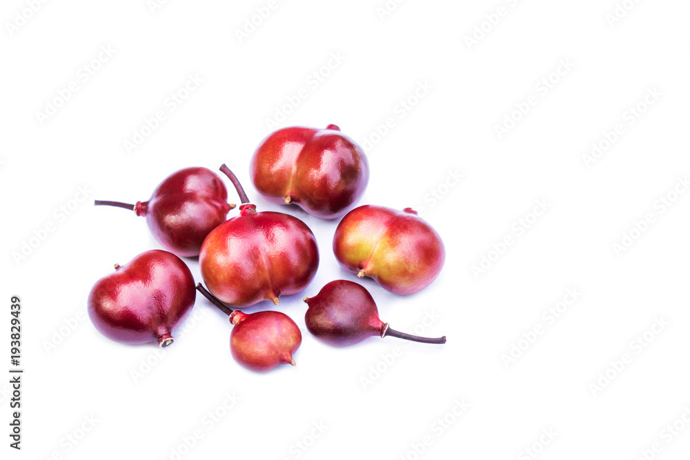 Stock-Foto „Luna nut (Lepisanthes fruticosa) isolated on white ...