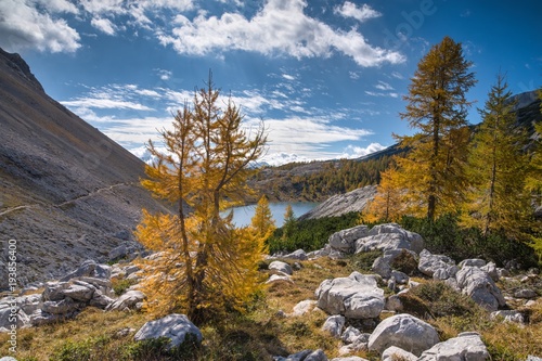 Lake Ledvica at Triglavska Sedmera jezera In Triglav National park ...