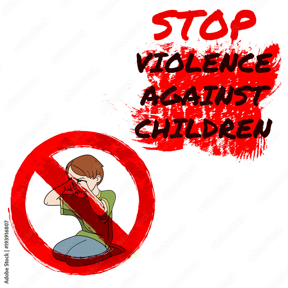 Infographics advertising banner poster menu template. Stop violence ...