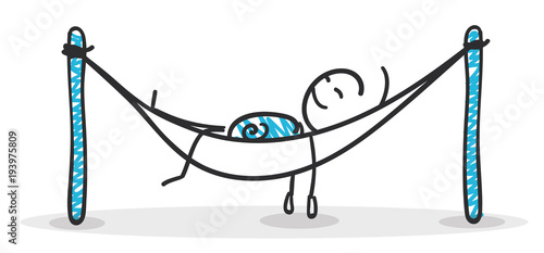 Sticky / Strichmännchen - Entspannung, Meditation, Ausruhen, Burnout ...