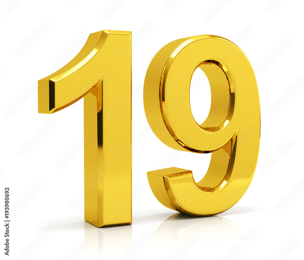 Number 19 Stock Illustration | Adobe Stock