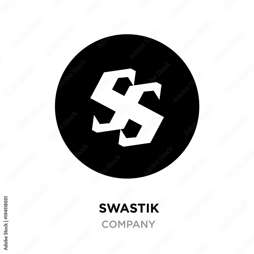 Black swastik logo,Hinduism religion sign, Indian swastika symbol ...