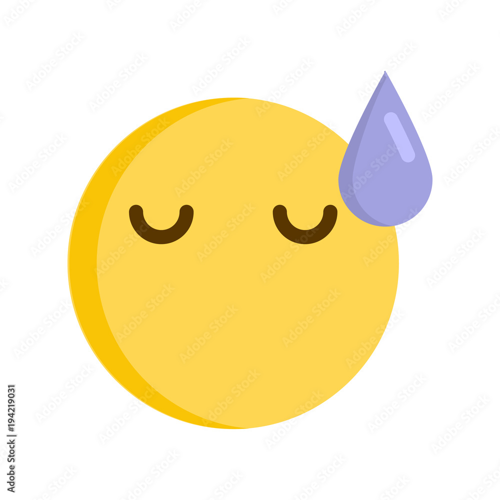 Emoticon disappointed. Vector emoji smiley Stock Vector | Adobe Stock