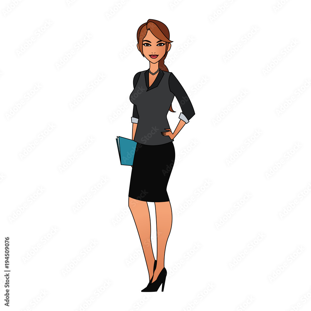 Executive woman cartoon vector illustration graphic design Stock Vector ...