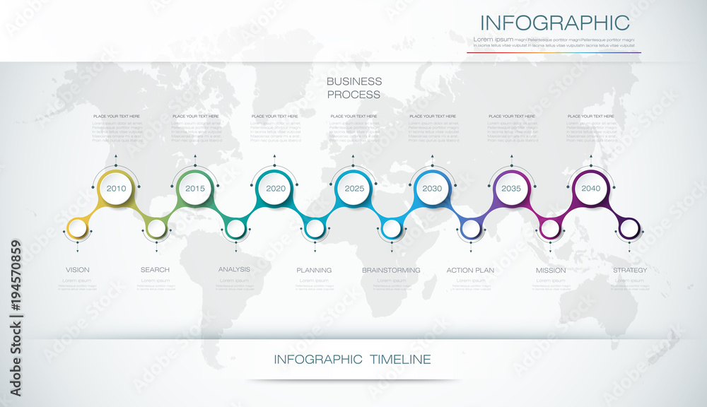 Image vectorielle Stock Vector infographics timeline design template ...