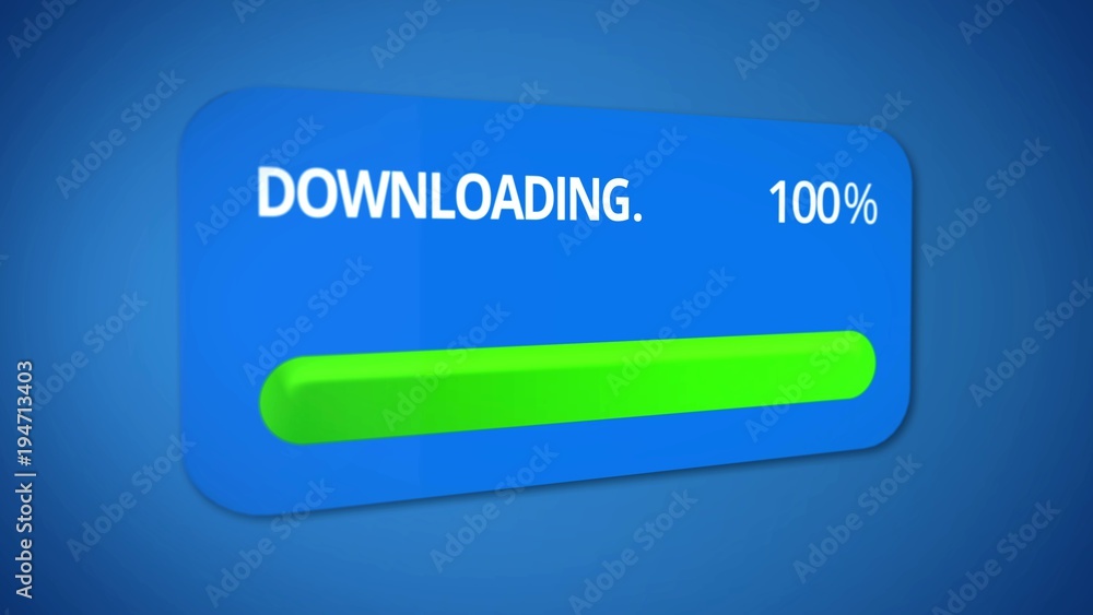 Notification about successful download process, status bar totally ...