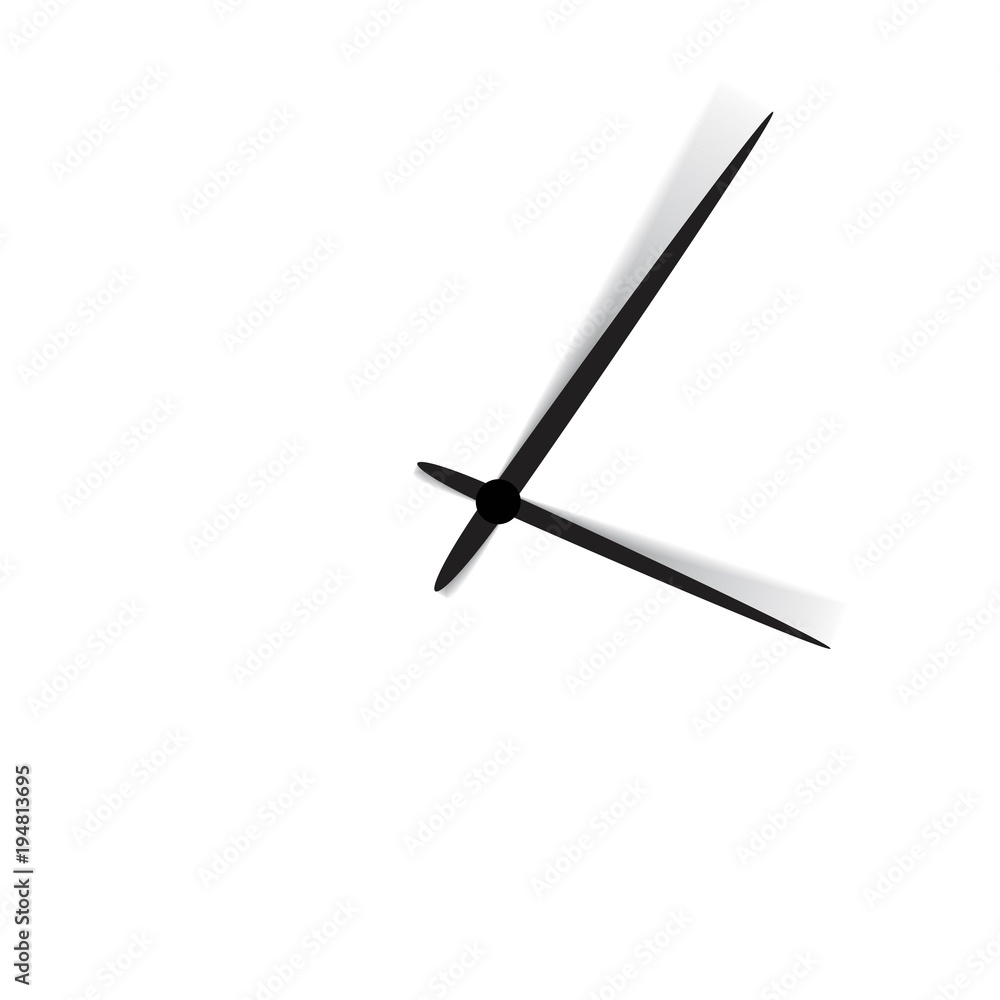 Clock face with shadow on white background Stock Vector | Adobe Stock