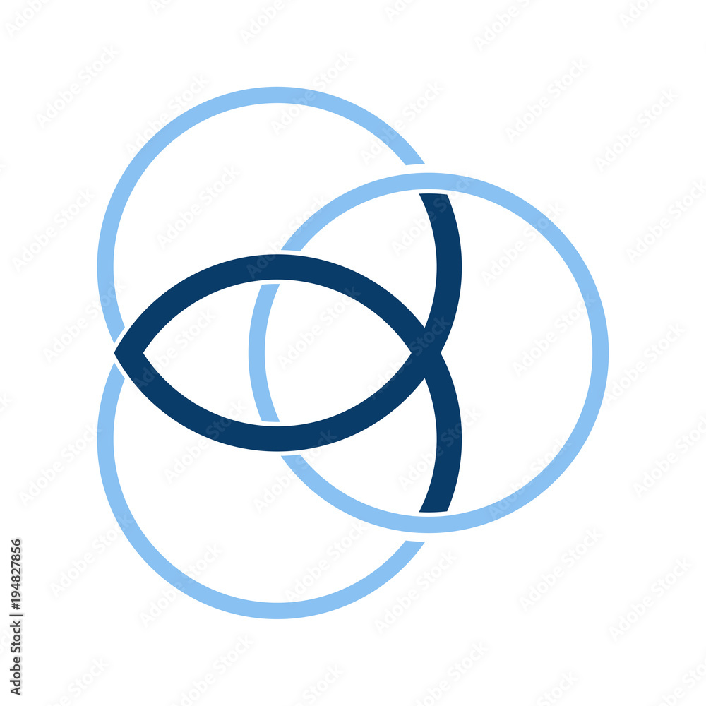 Vector symbol for Christian community: Trinity symbol with Christian ...