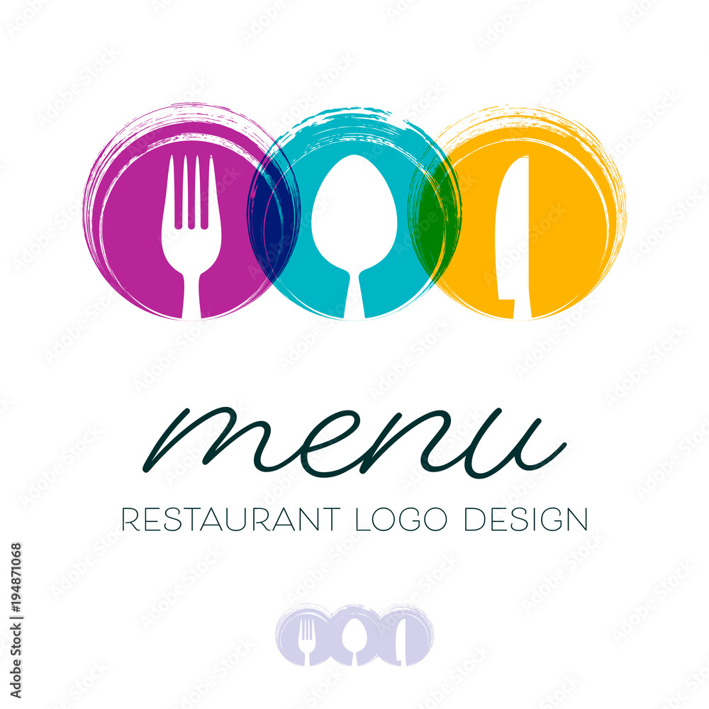 Abstract restaurant menu logo design Stock Vector | Adobe Stock