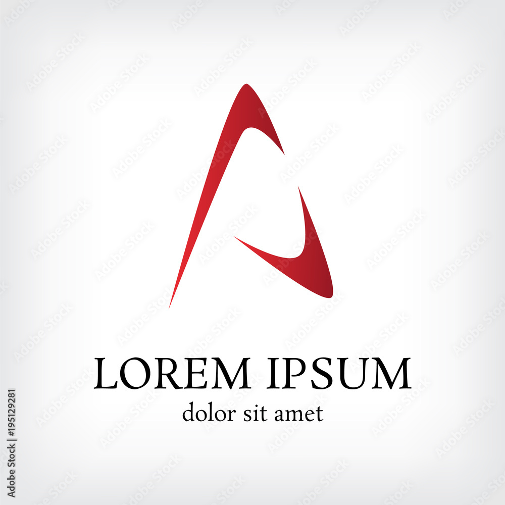 letter a vector logo design template, angle icon, corner sign, triangle ...