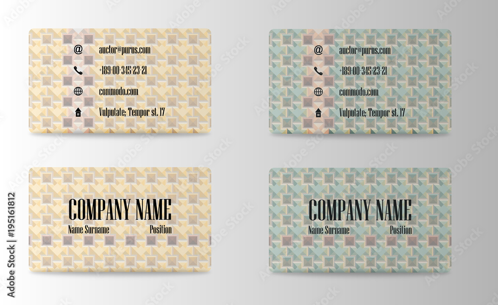 Business Vector Card creative Design, Islamic style, front and back ...