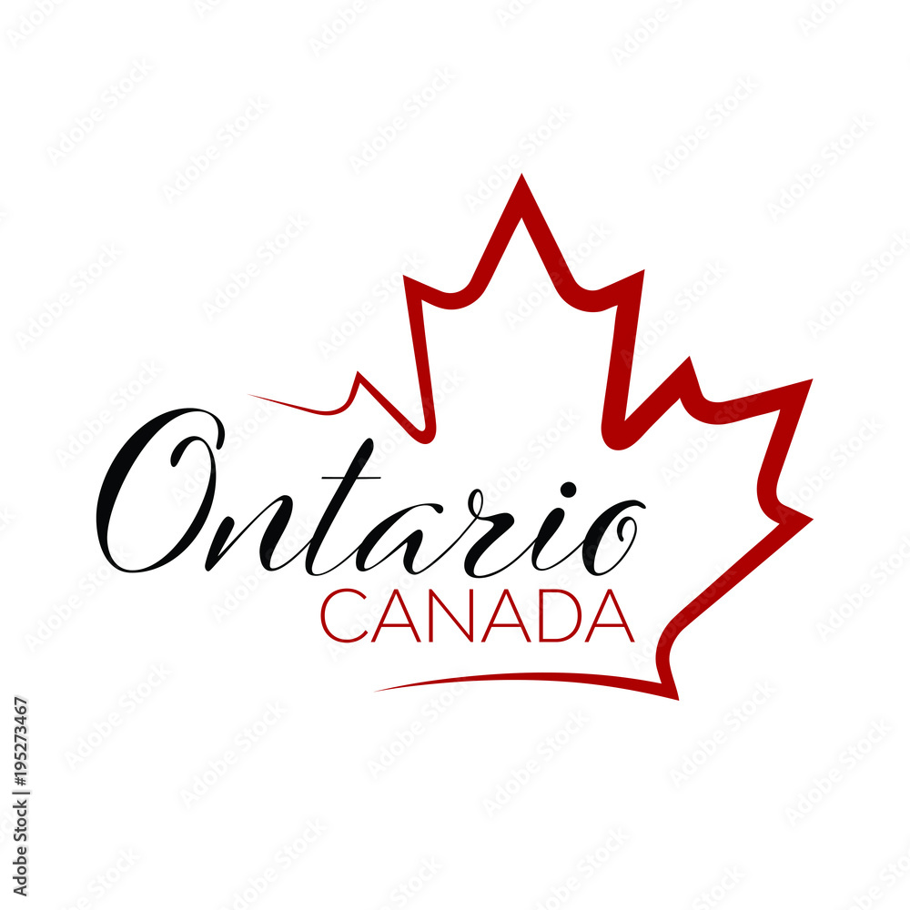 Ontario Maple Leaf Design Stock Vector | Adobe Stock