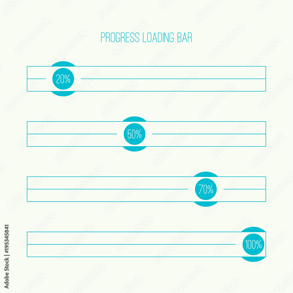 Set of vector downloaders. progress bar and loading icon. ui preloader web elements. Percent ...