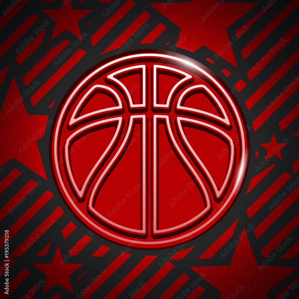 Red And Black Basketball