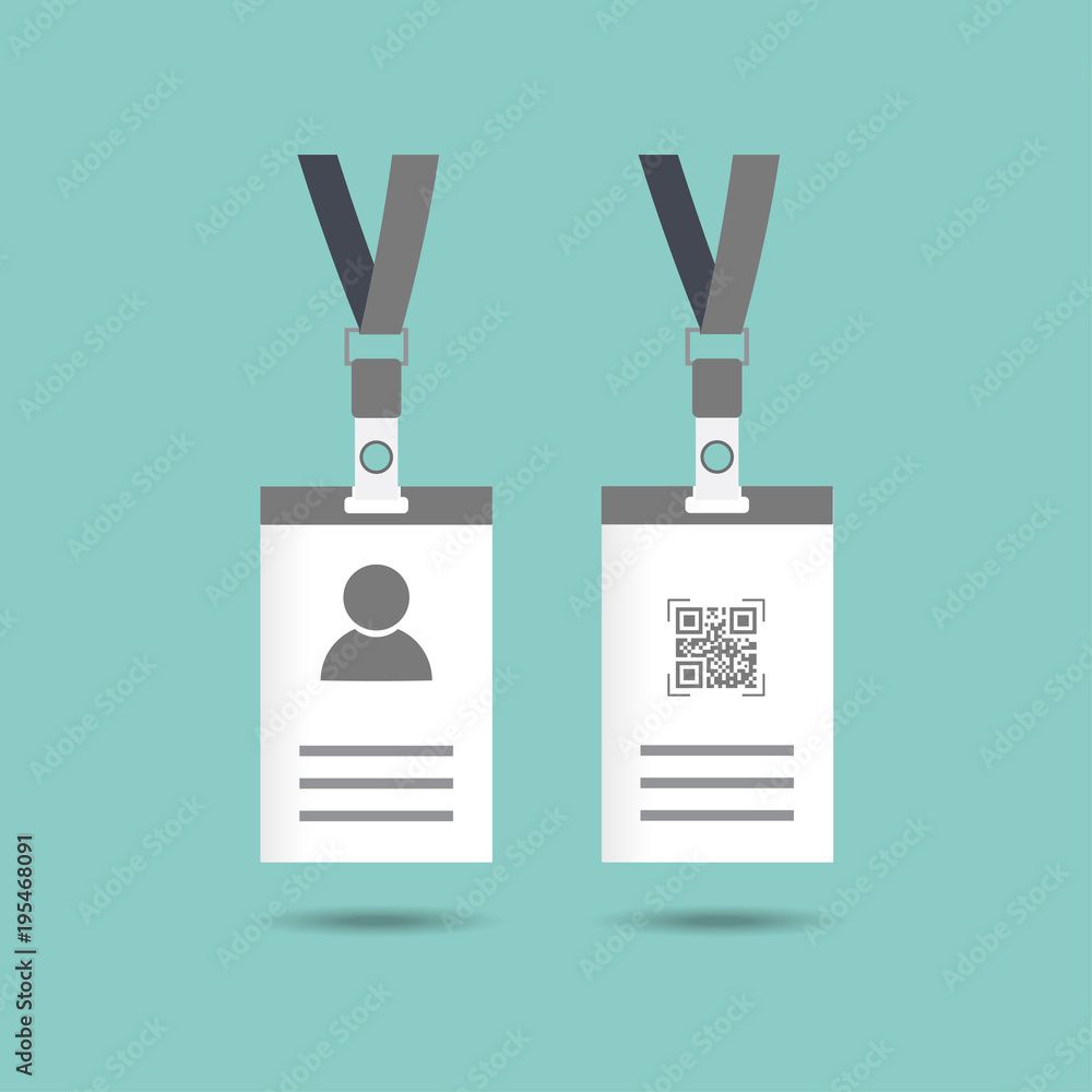 เวกเตอร์ Stock green template staff or employee identification card ...