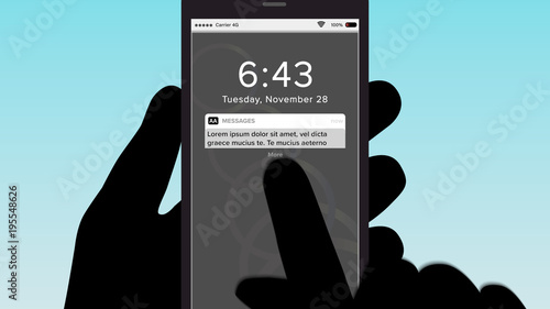 Smart Phone Message Alert Stock Template | Adobe Stock