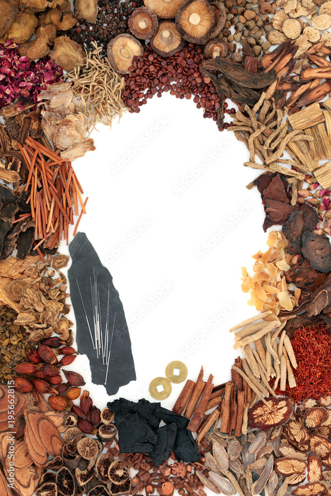 Chinese acupuncture needles with traditional herbs used in herbal ...