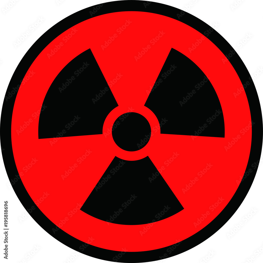 Round Red Nuclear power mark 1 の Stock ベクター | Adobe Stock