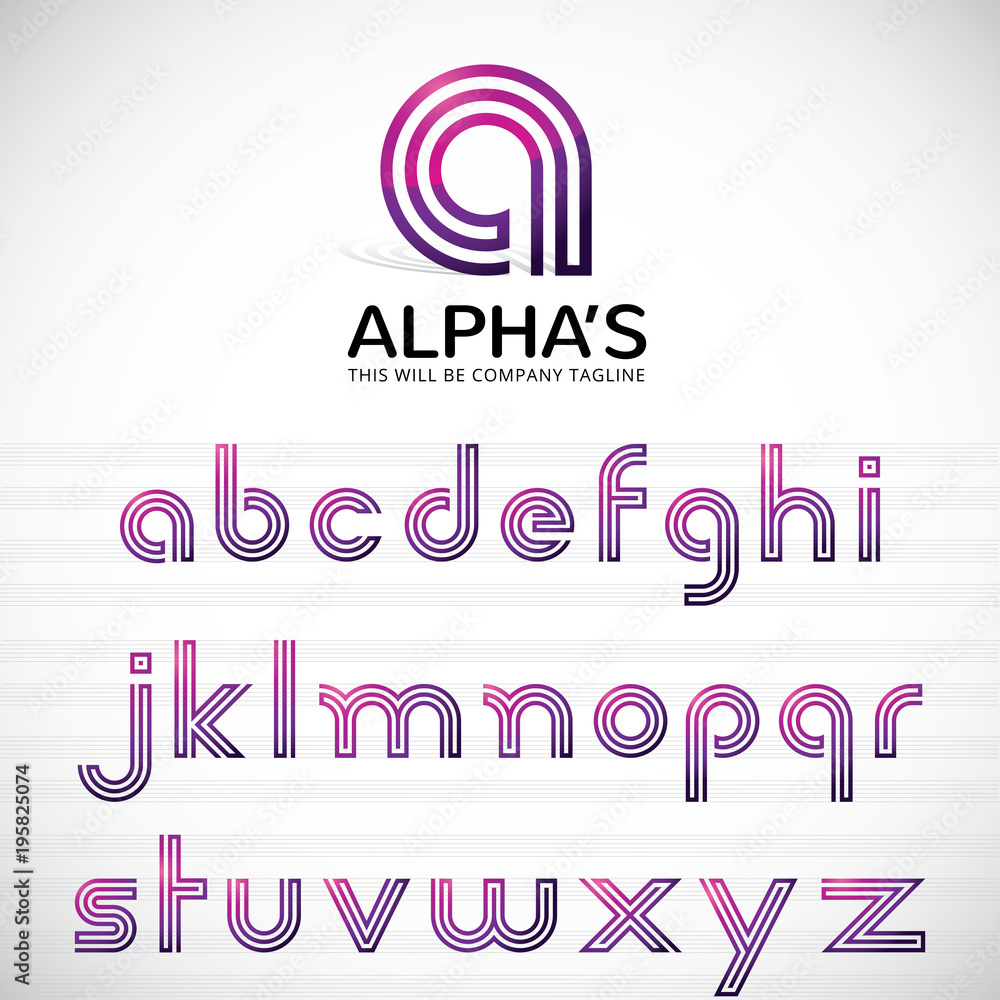 3 Lines A to Z letters. It can be use as logo symbol. You can also ...