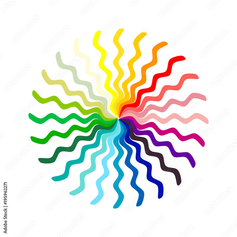 Colorful Zigzag Line