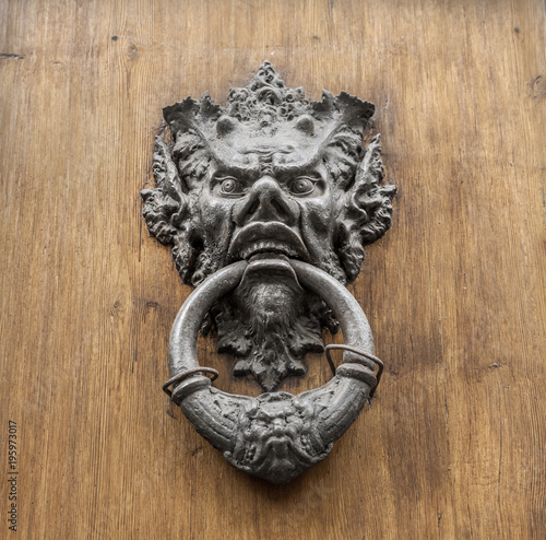 Devil head door knocker - Buy this stock photo and explore similar ... Devil head door knocker - Buy this stock photo and explore similar ...