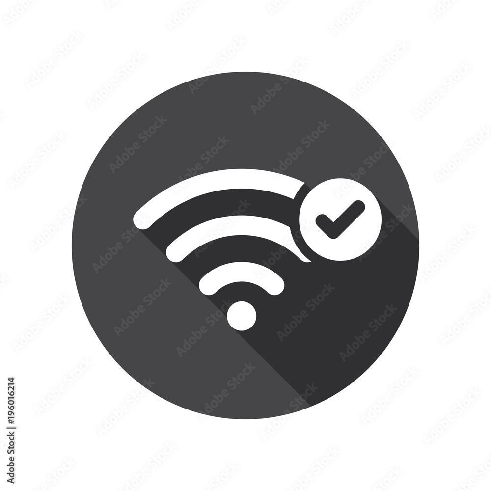3340280 Wifi icon with check sign. Wifi icon and approved, confirm ...