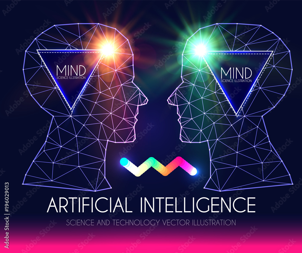 Artificial Intelligence. Human Consciousness. Mind Process. Human vs ...