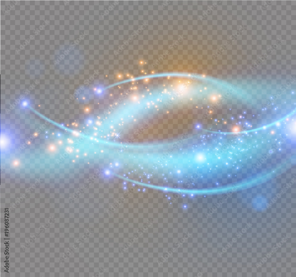 Stockvector Blue sparks and stars glitter special light effect ...