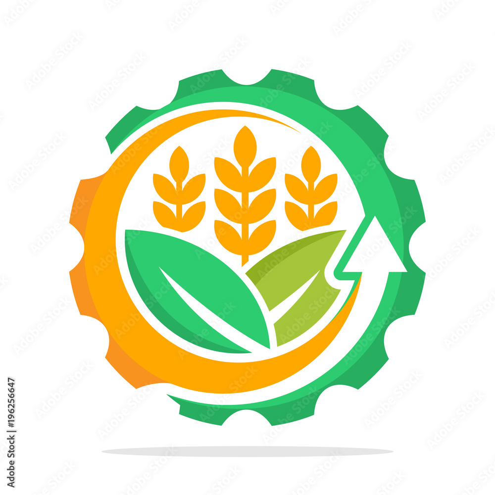 logo icon with the concept of increasing the commodity of food ...