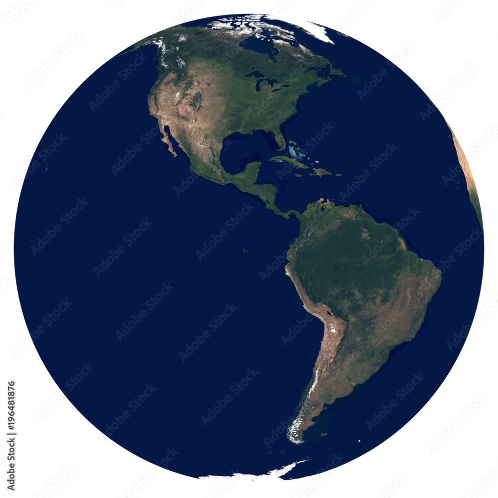Earth from space. Satellite image of planet Earth. Photo of globe ...