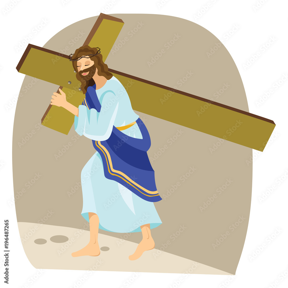 Holy week Good Friday, crucifixion of Jesus and his death, Stations of ...
