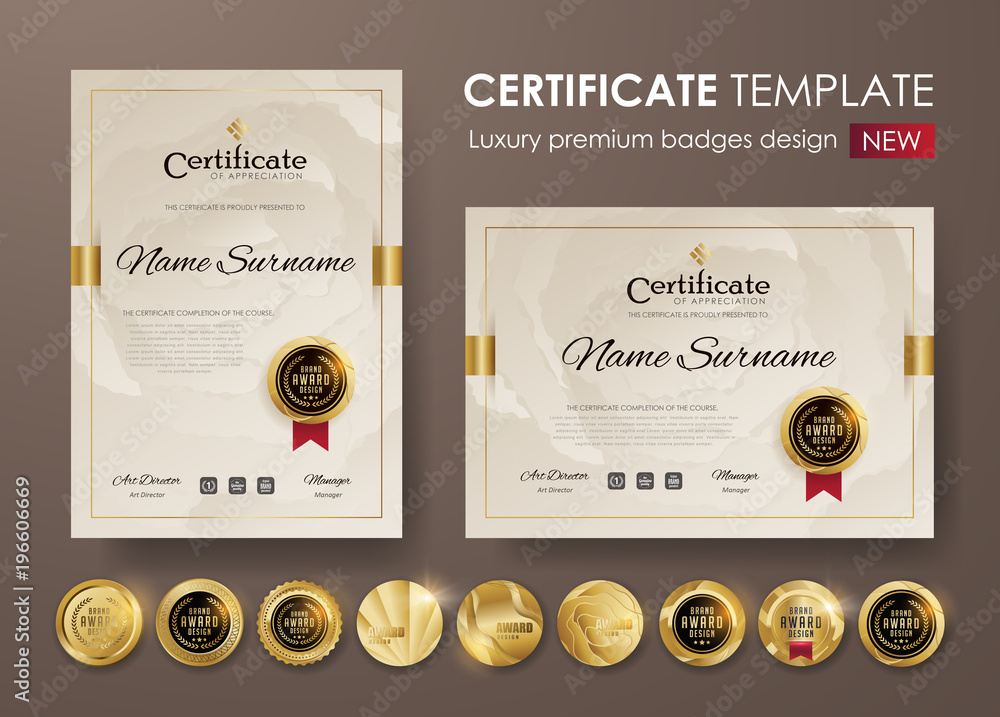 certificate template with modern pattern,diploma,Vector illustration ...