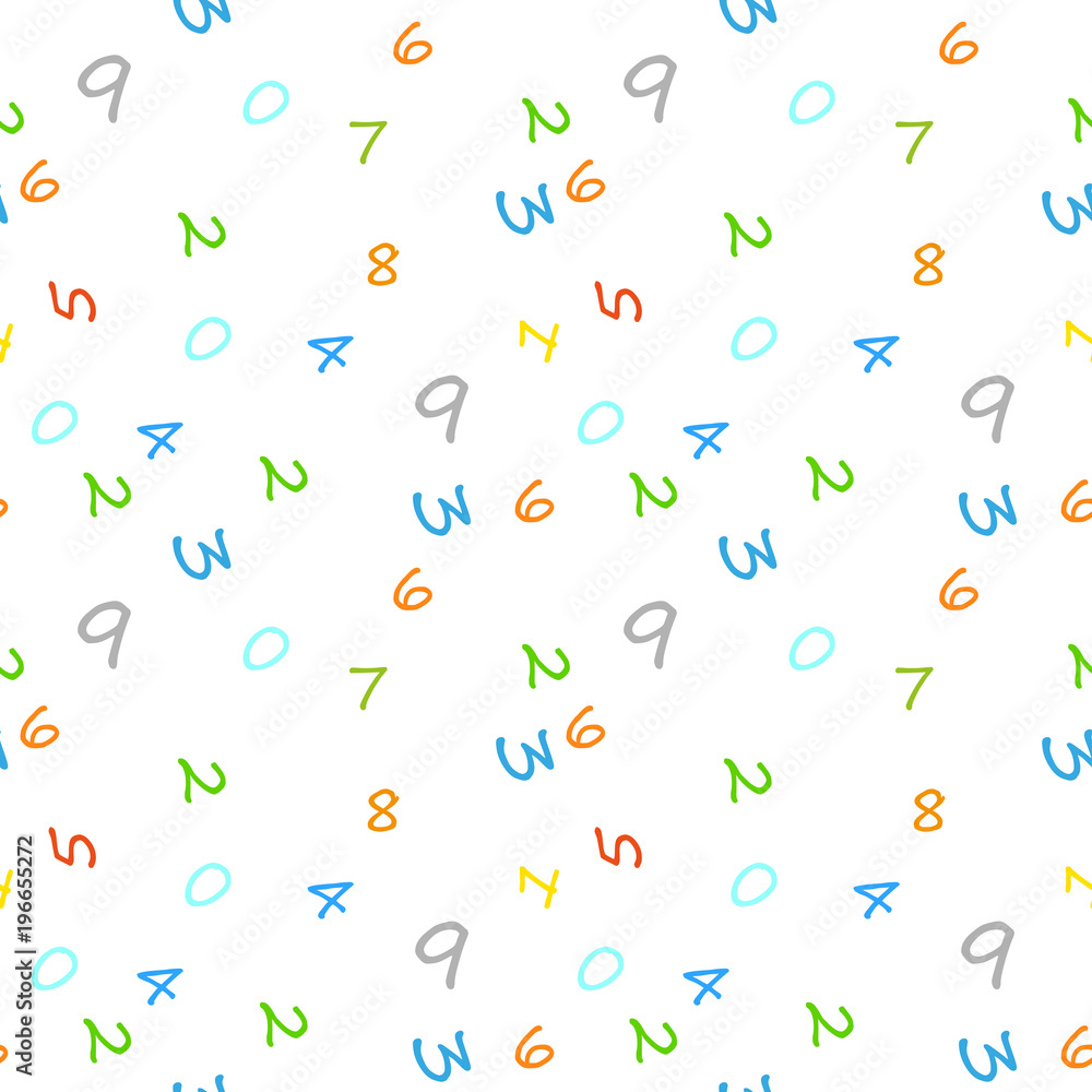 Mathematics background - different numbers in random pattern. School ...