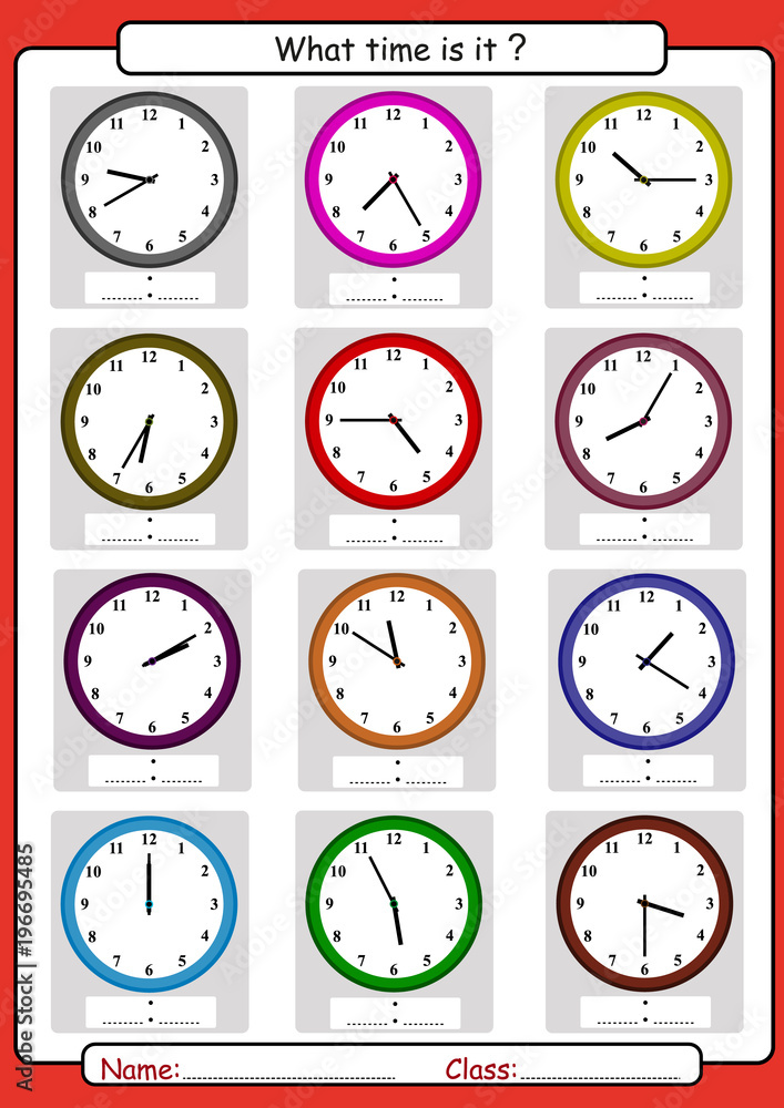 What time is it, What is the time, draw the time, Learning to Tell Time ...
