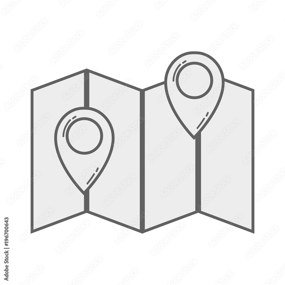 line global map with location symbols to travel Stock Vector | Adobe Stock